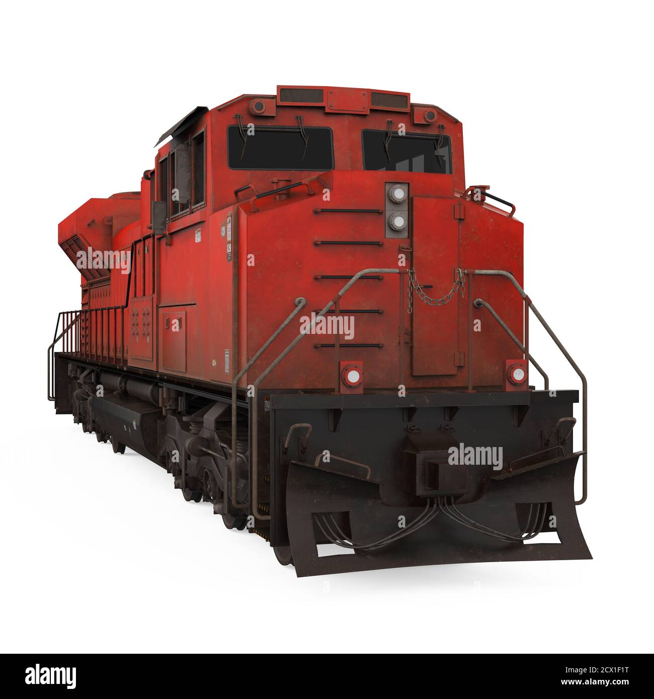 Diesel Locomotive Train Isolated Stock Photo - Alamy