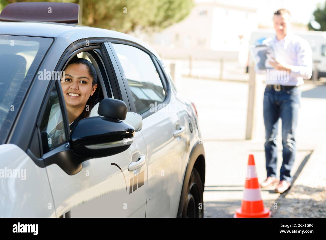 Female learner driver hi-res stock photography and images - Alamy