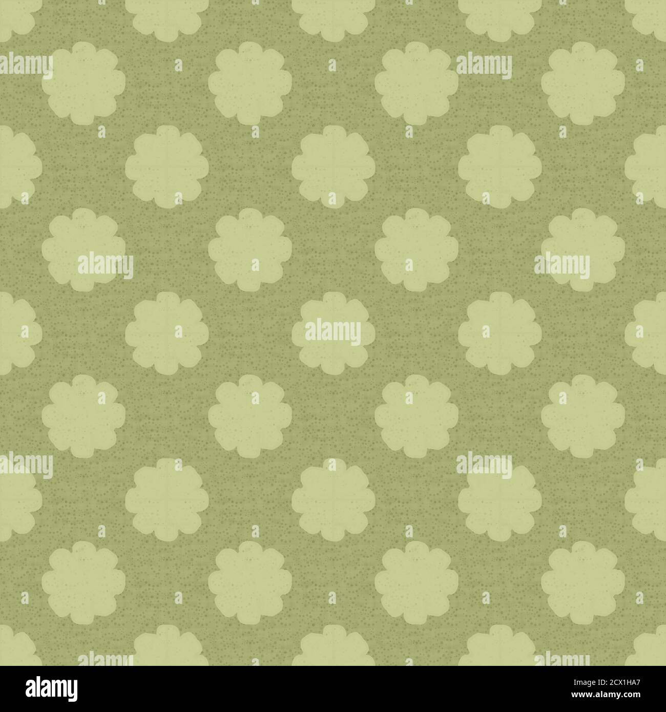 Illustration of light green floral pattern on green background Stock ...