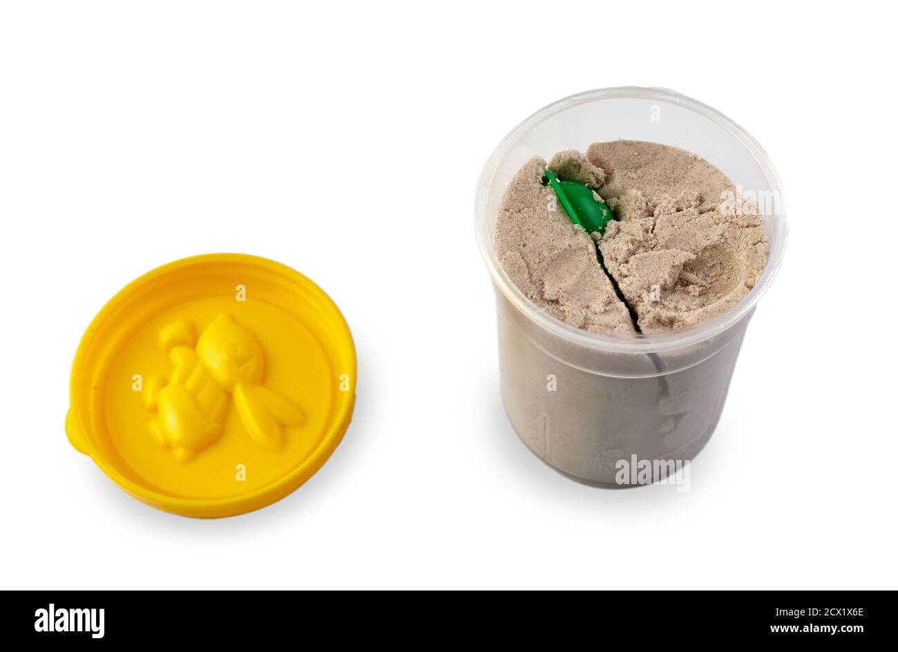 Kinetic sand packaging isolated on white background Stock Photo - Alamy