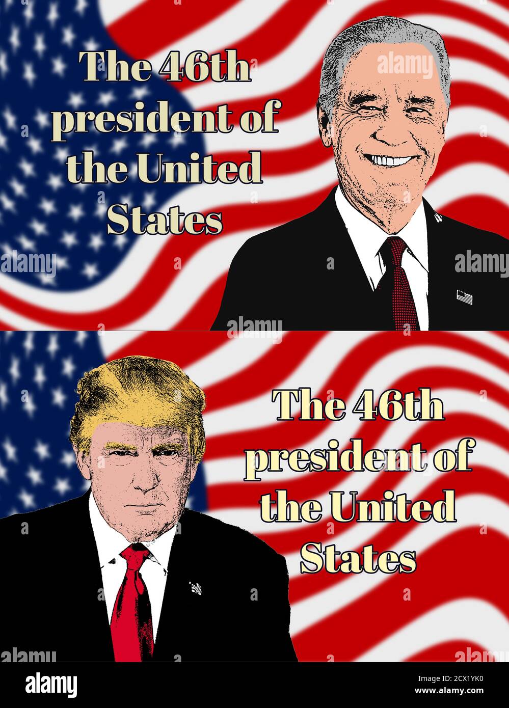 The 46th president of the united states. Biden or Trump. Official ...