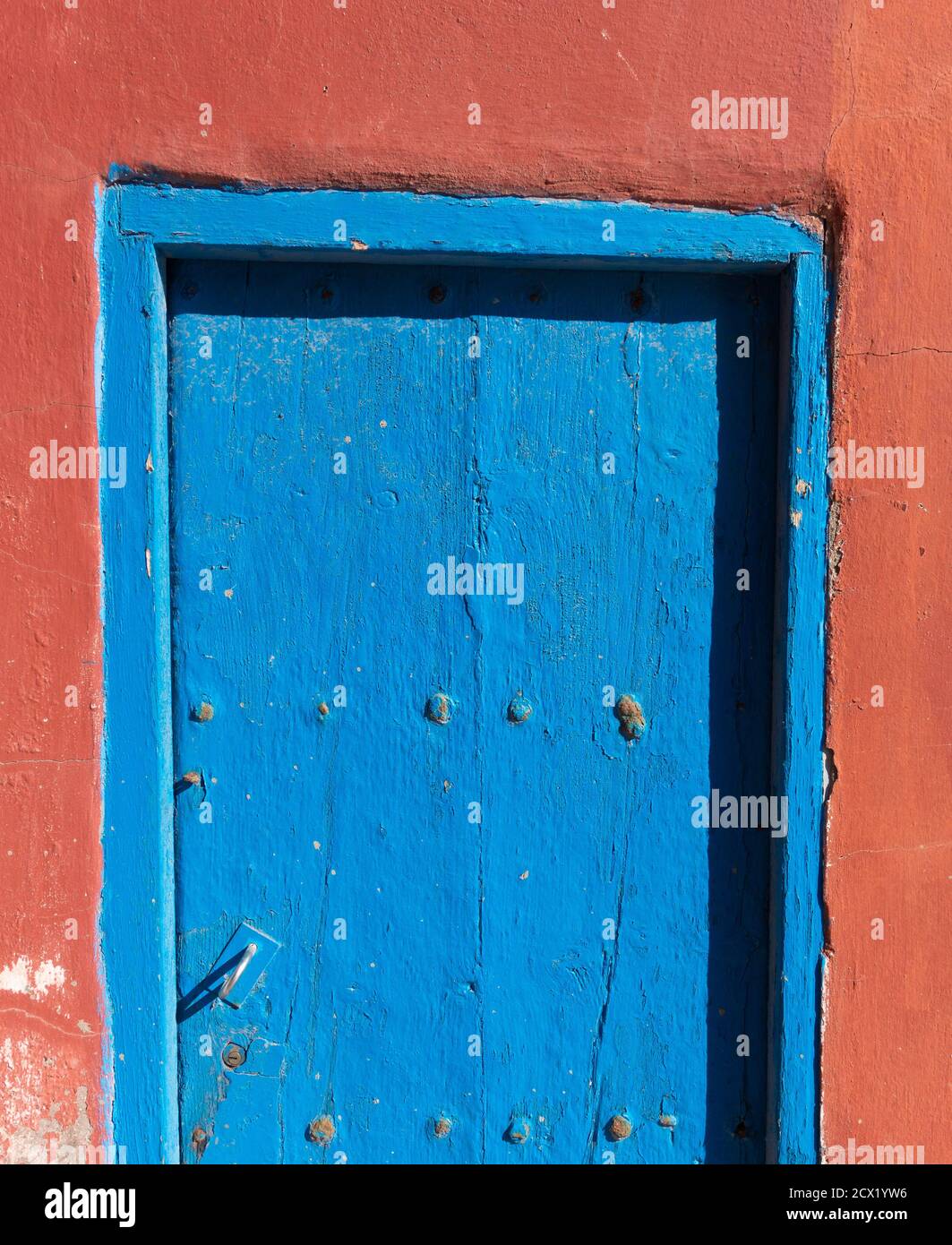 wooden blue door Stock Photo - Alamy