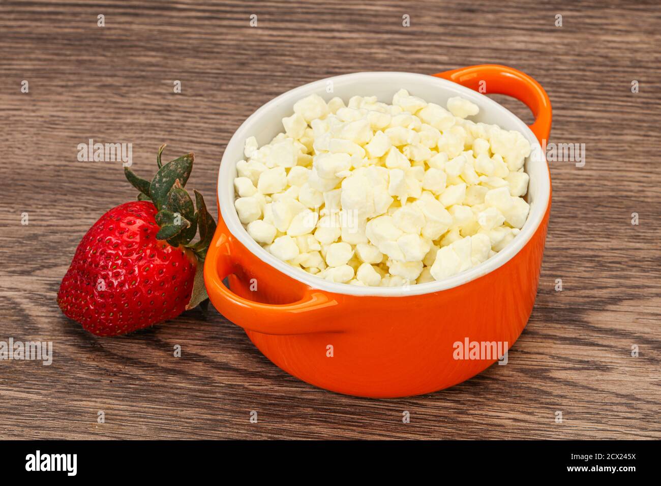 Dietary food - grain cottage cheese in the bowl Stock Photo - Alamy