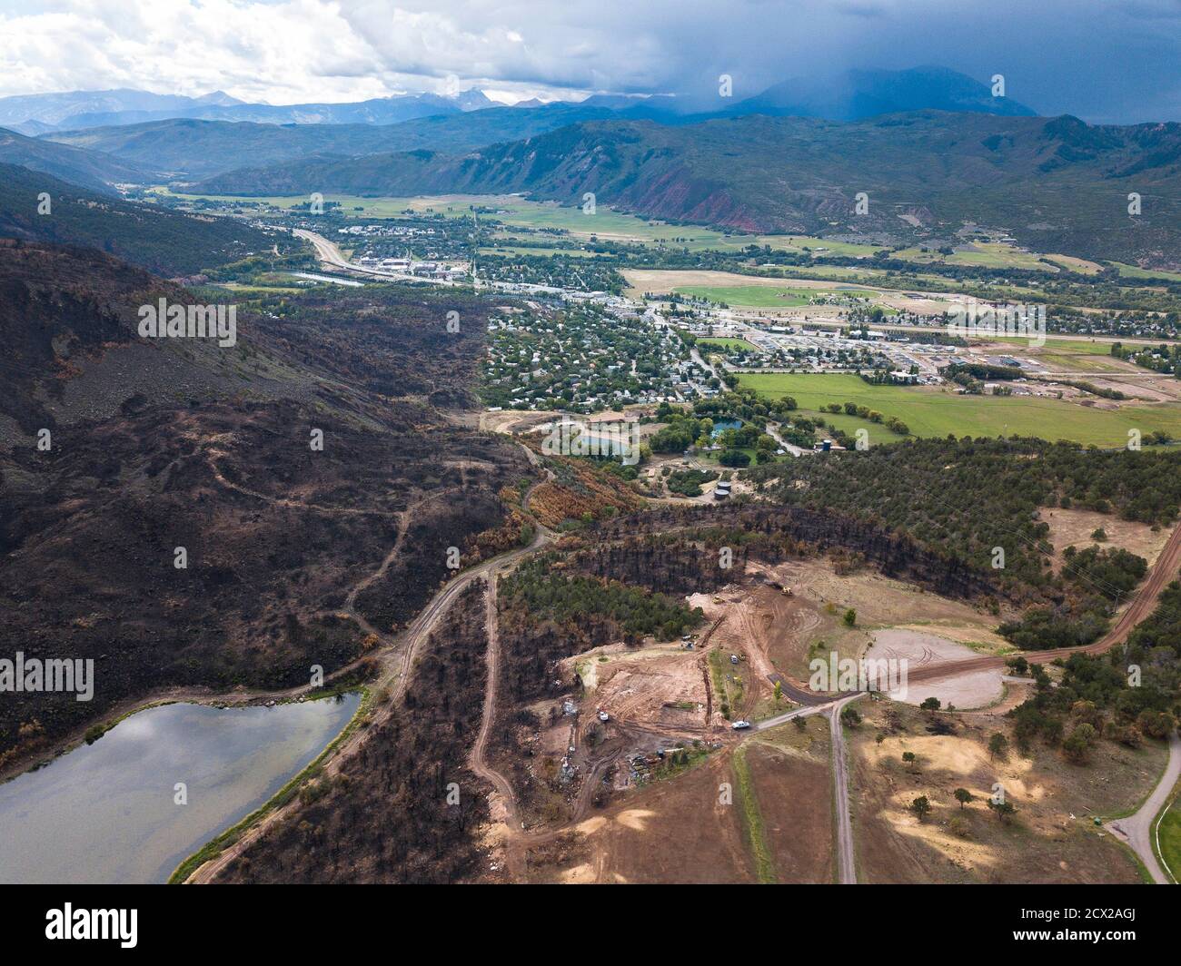 Aerial view of landscape Stock Photo - Alamy