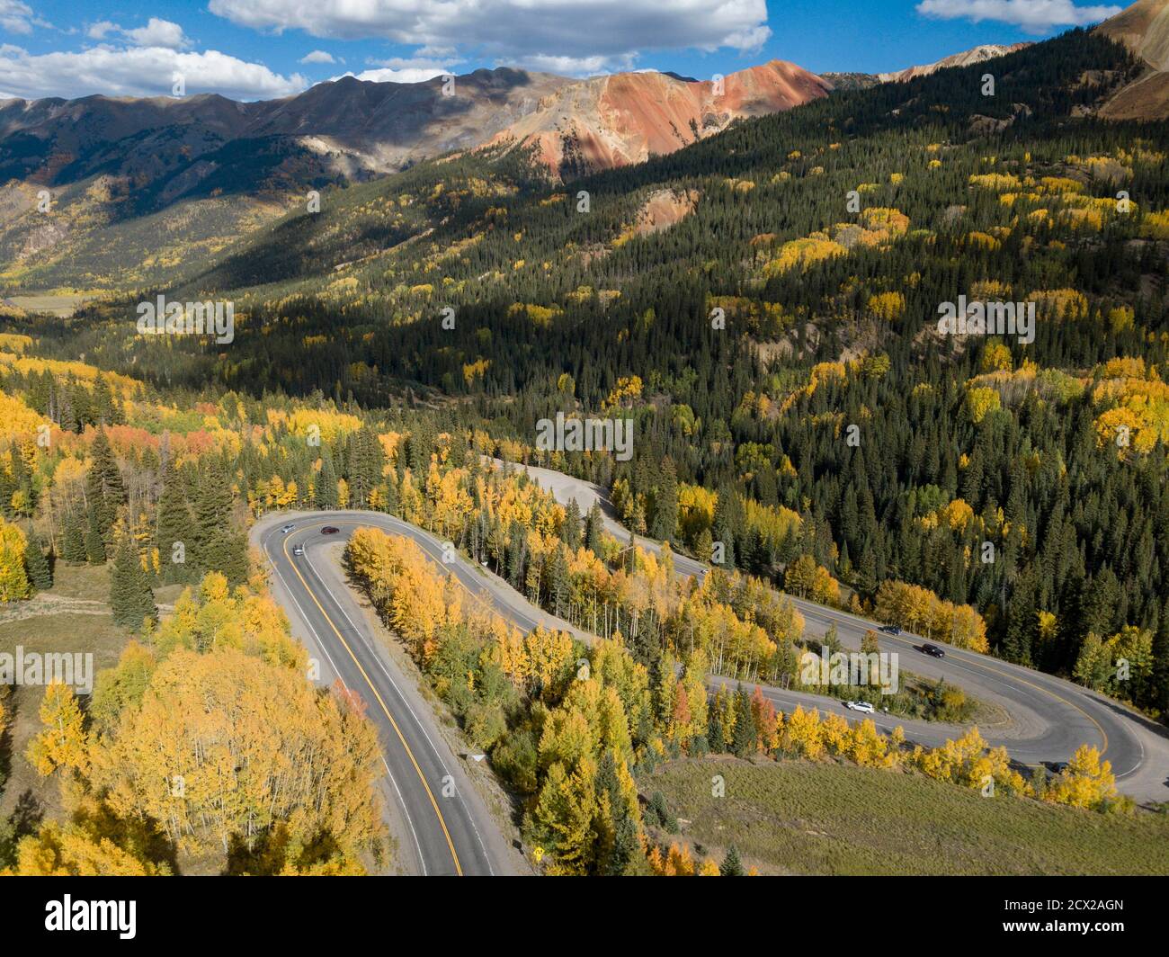 Aerial drone shot road hi-res stock photography and images - Alamy