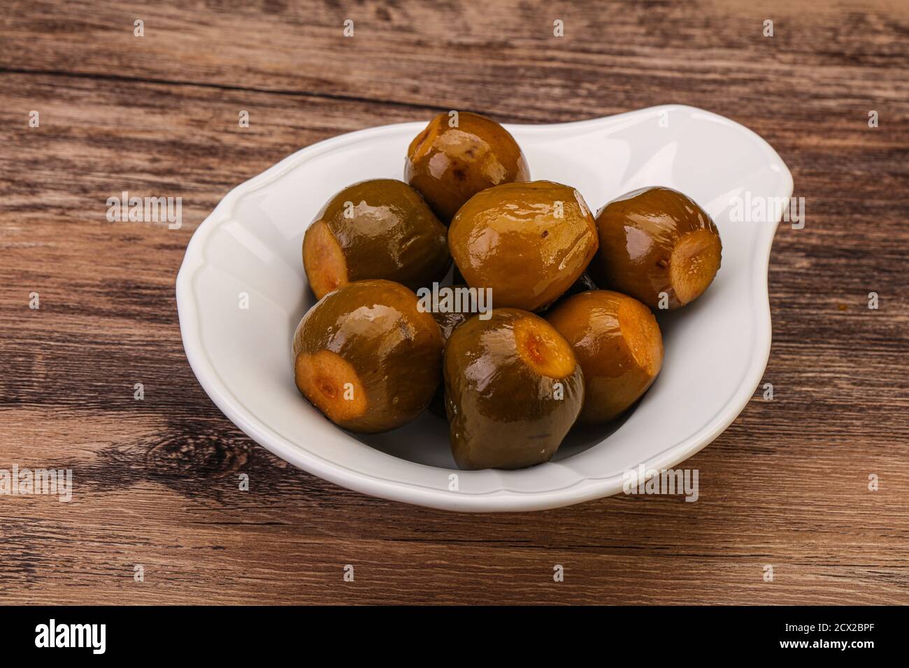 Marinated feijoa fruit in the bowl Stock Photo - Alamy