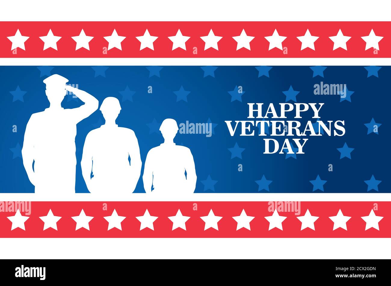 happy veterans day celebration with military officer and soldiers ...