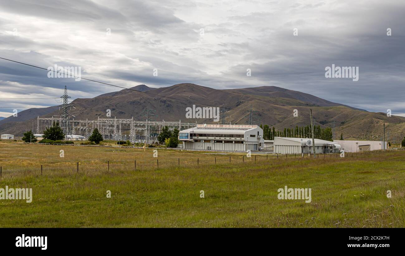 Omarama, Twizel, New Zealand: Power substation of Ohau Power Plant at ...