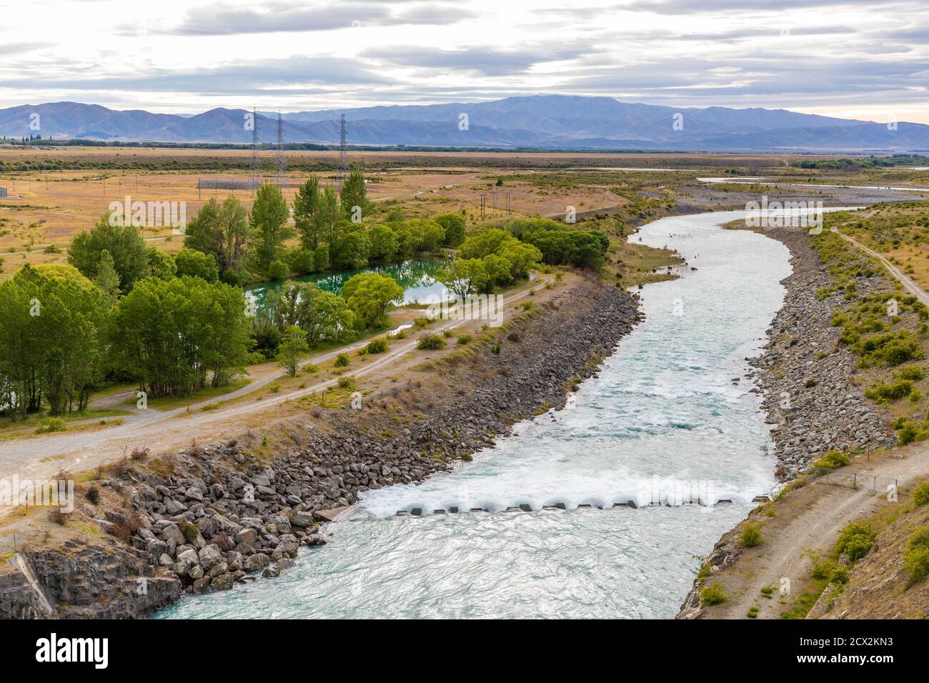 Omarama, Twizel, New Zealand: The Ohau River behind the dam, after ...