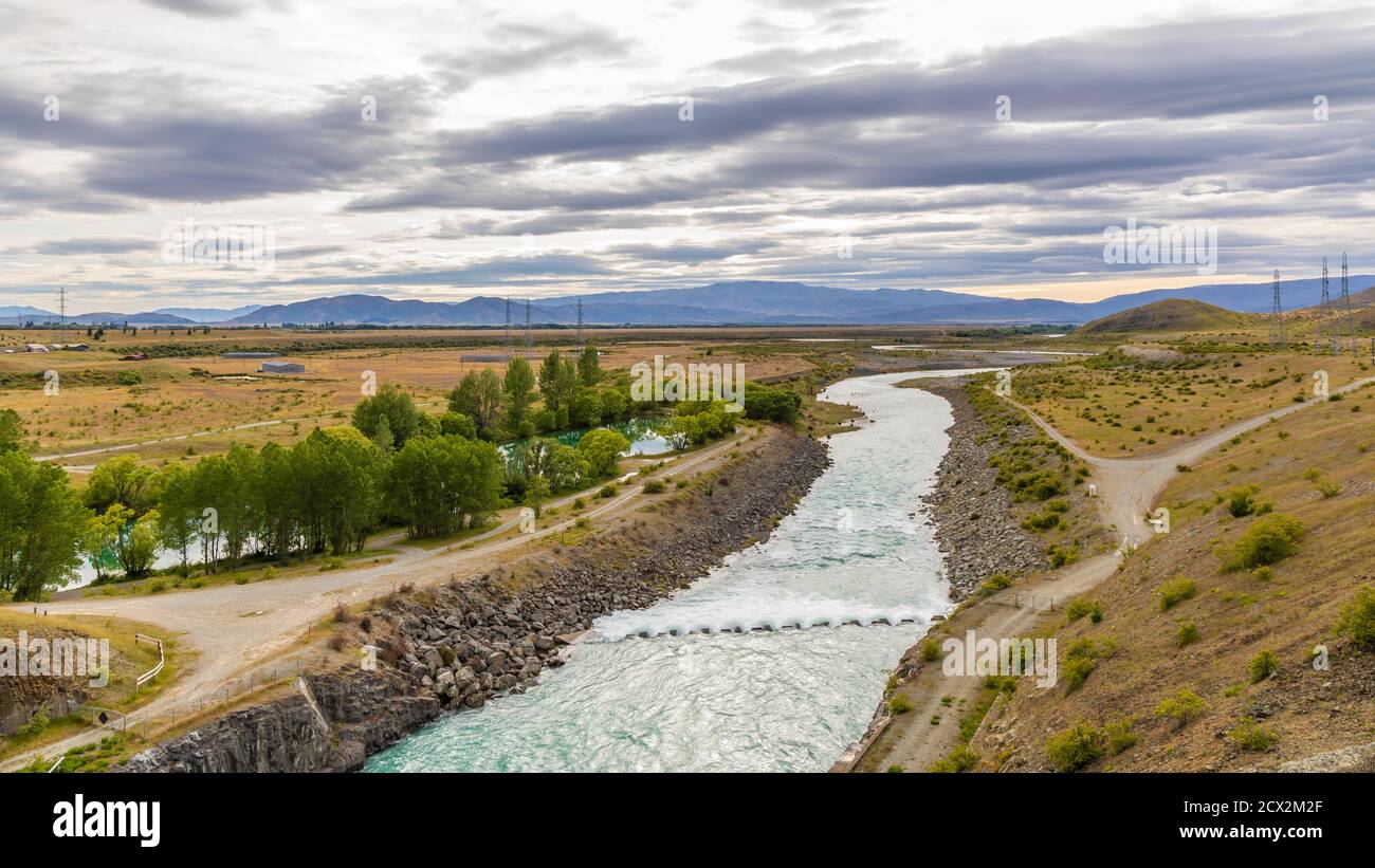 Omarama, Twizel, New Zealand: The Ohau River behind the dam, after ...