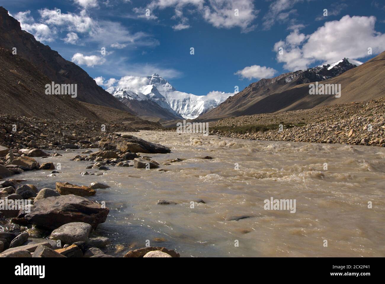 Glacial waters streaming off Mount Everest, Tibet Stock Photo - Alamy