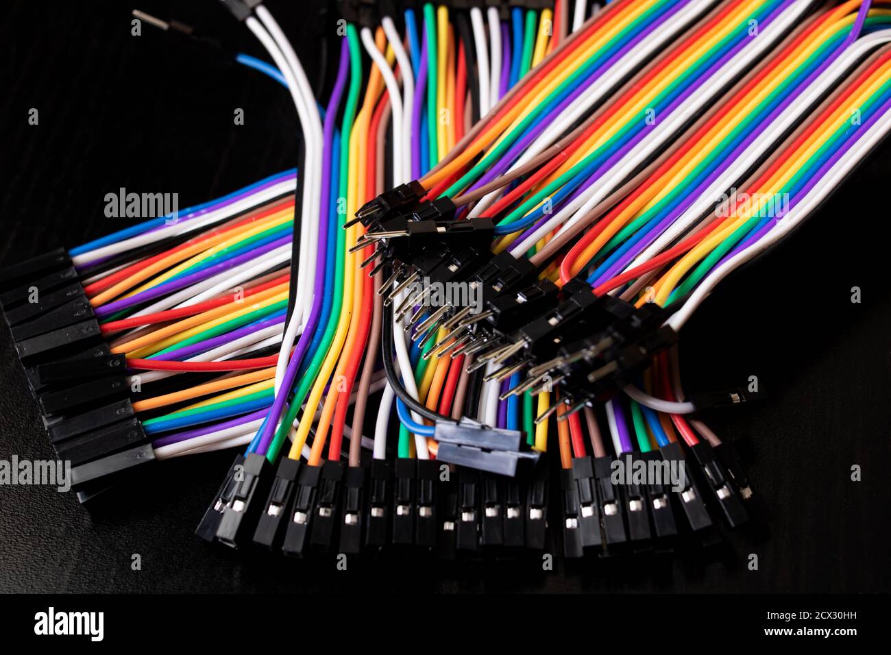 Multi colored wires hi-res stock photography and images - Alamy