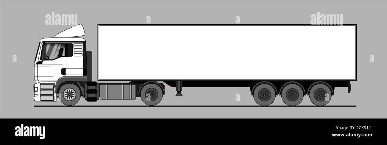 Semitruck vector vectors hi-res stock photography and images - Alamy