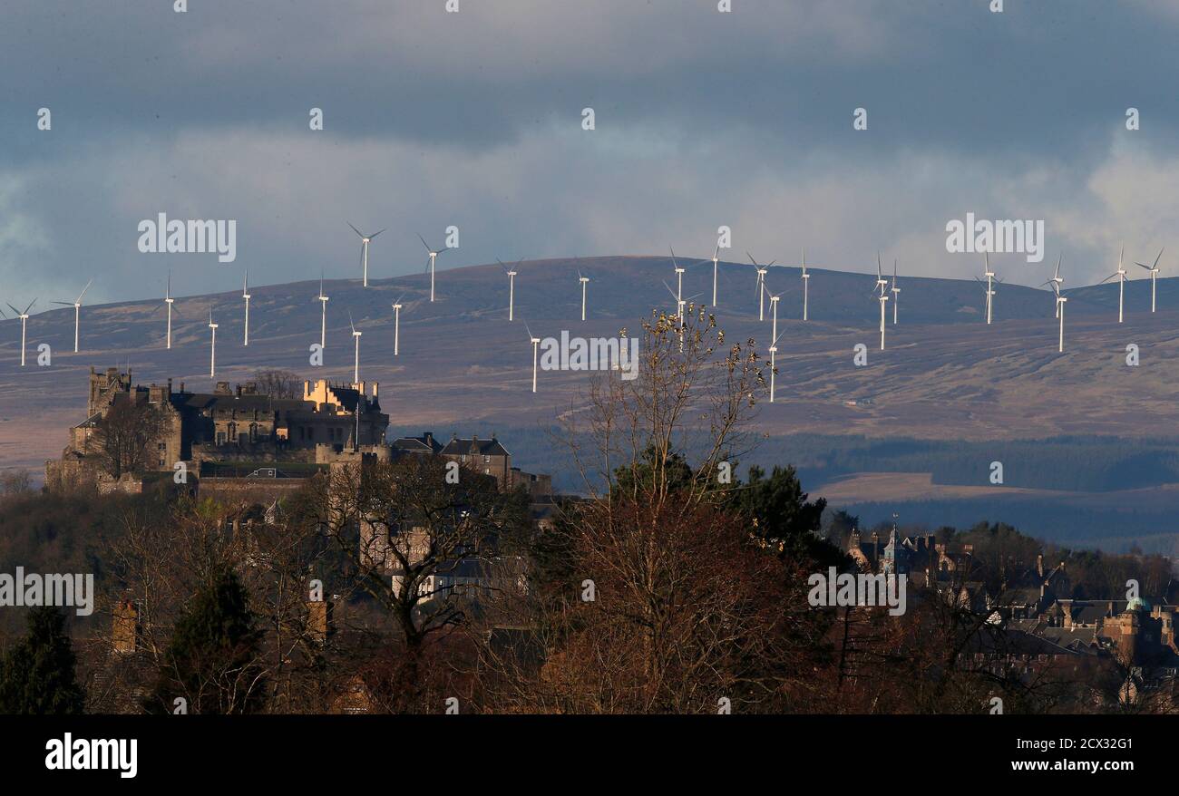 Stirling castle scotland wind farm hi-res stock photography and images ...