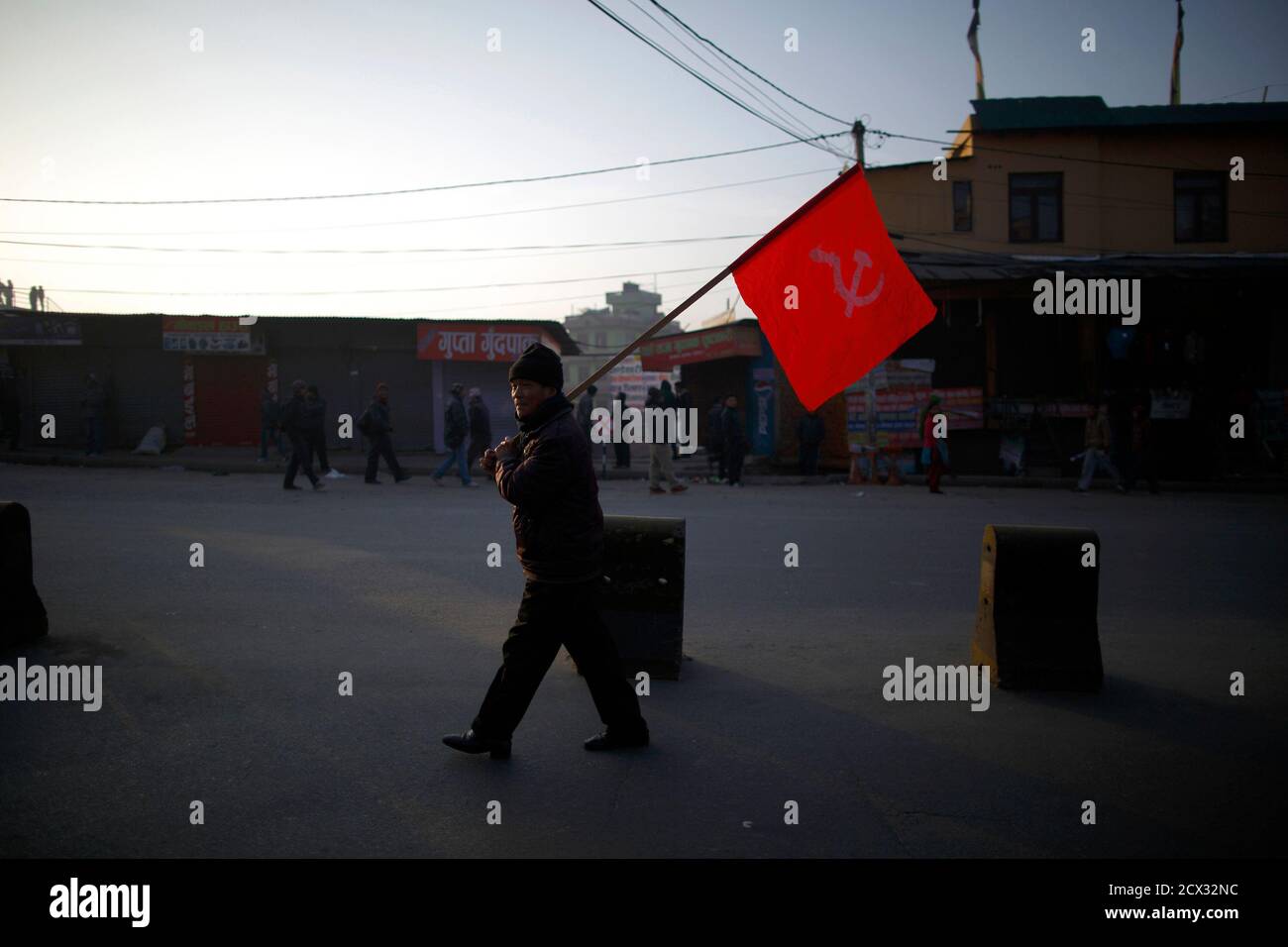 Communist party nepal maoist flag hi-res stock photography and images ...