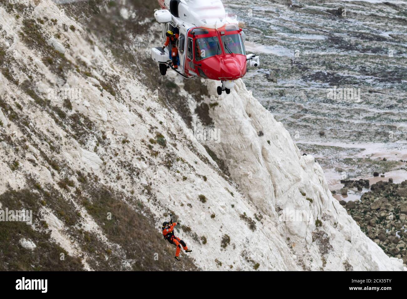 Hm coastguard crew hi-res stock photography and images - Alamy