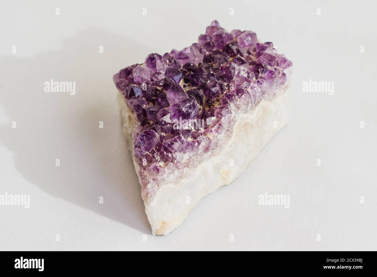 Purple fluorite mineral, showing the cubic crystallization Stock Photo ...