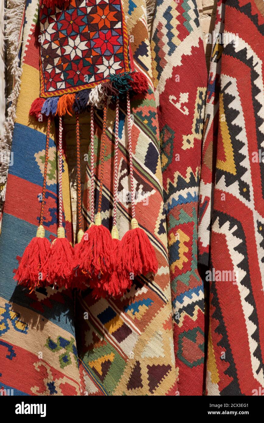 Persian textiles for sale in Vakil Bazaar, the main bazaar of Shiraz ...