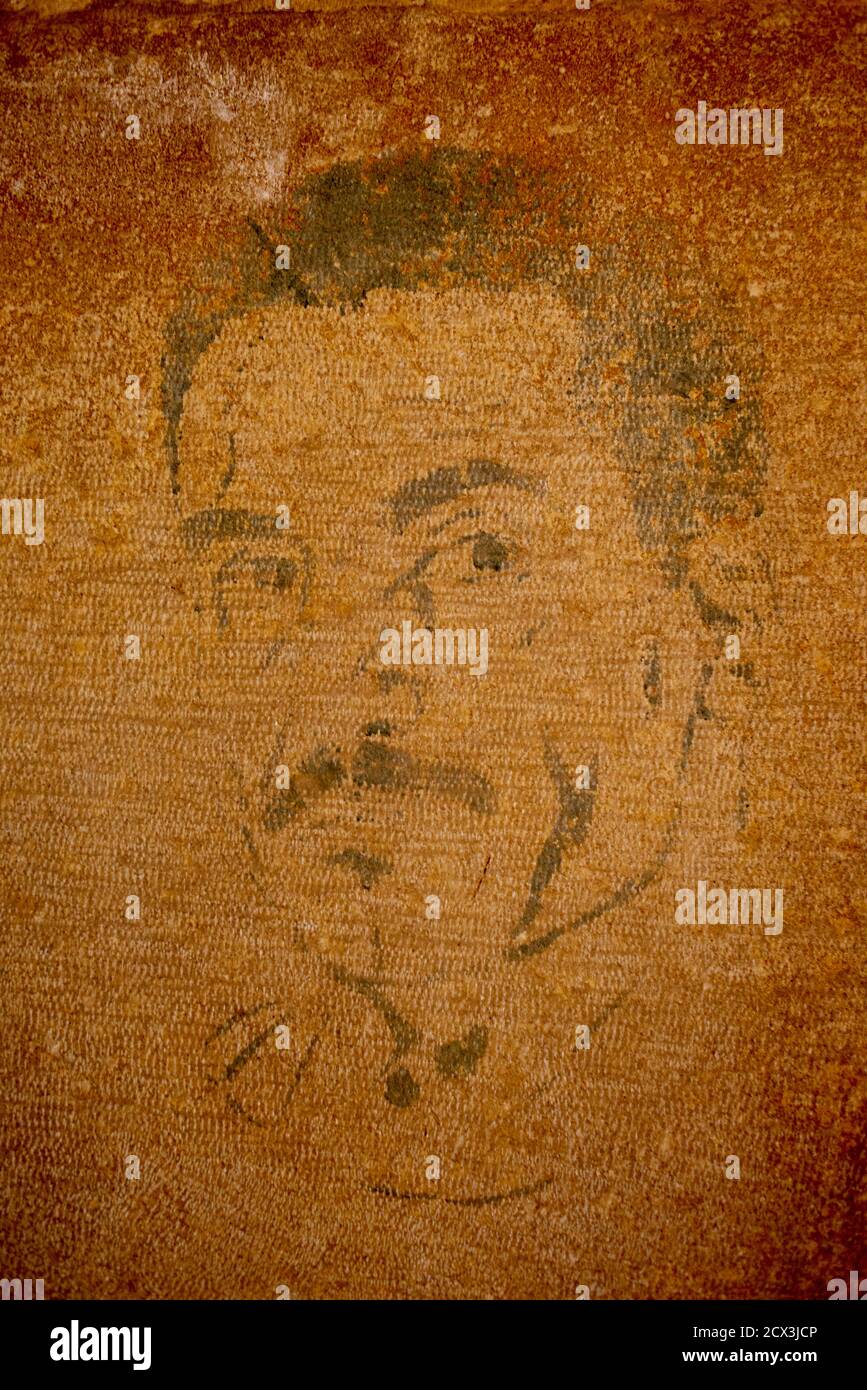 Wall mural probably depicting Sattar Khan Sard?r-e Melli A pivotal ...