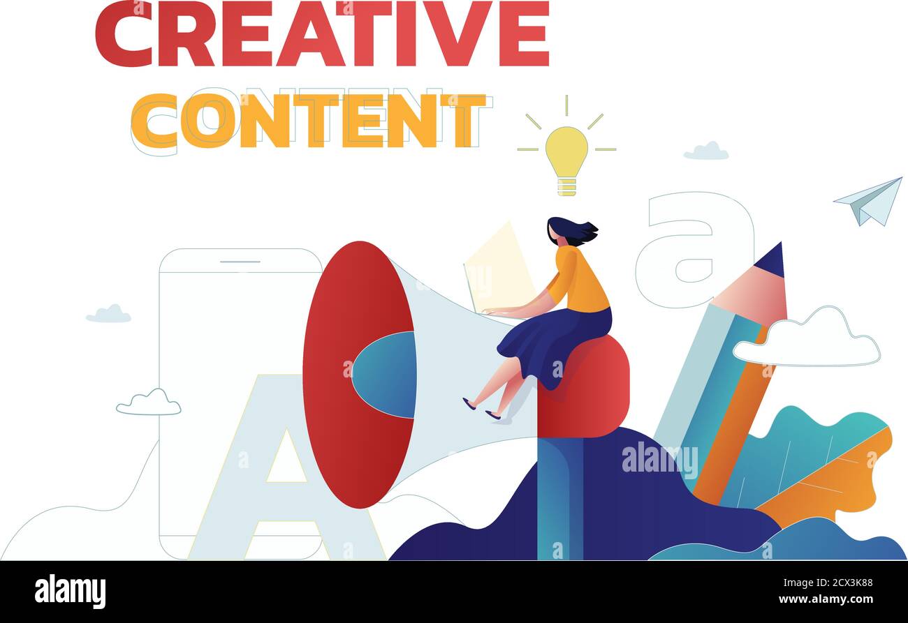 Content strategy marketing advertising. vector illustration infographic ...