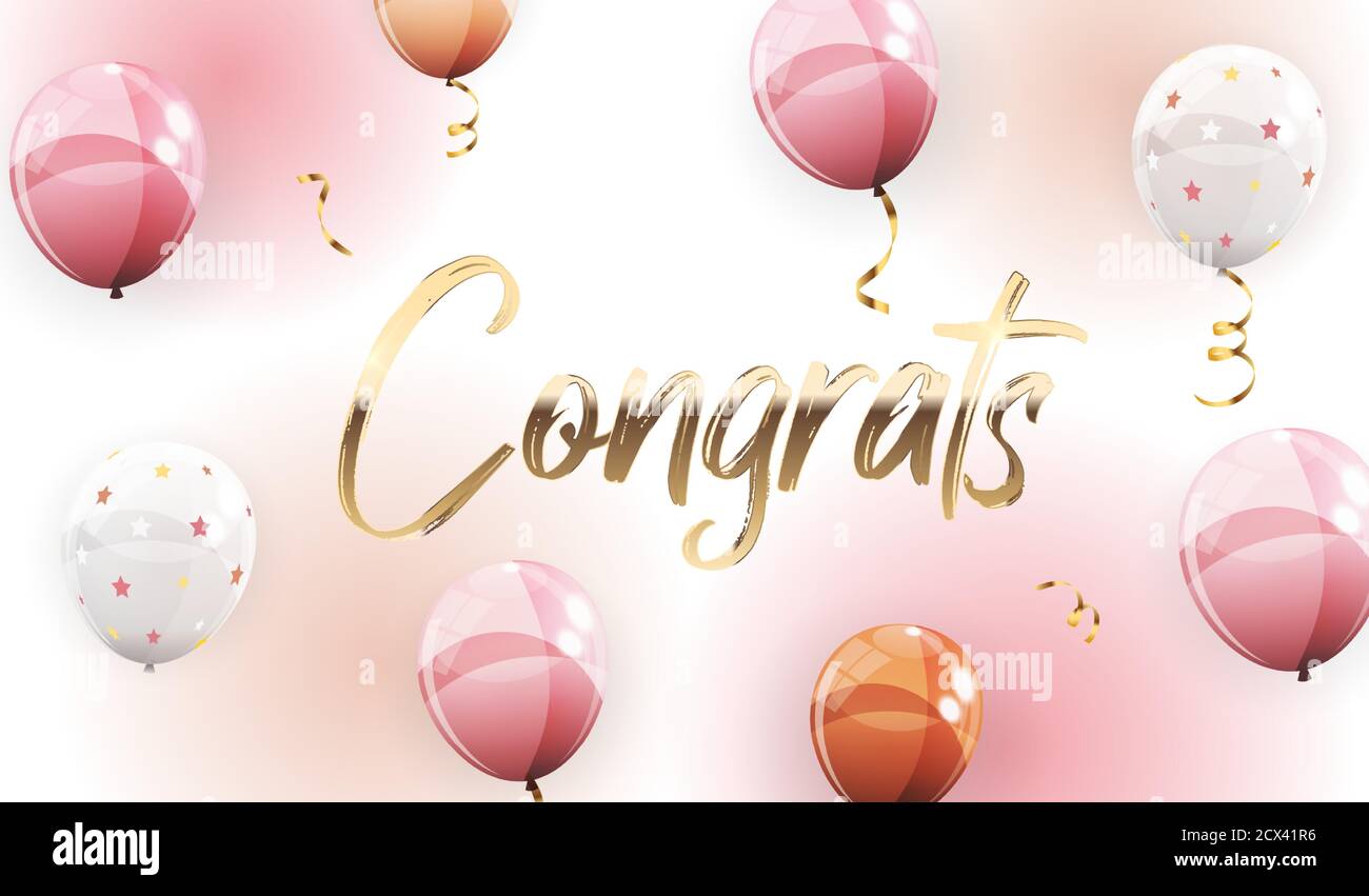 Congratulations abstract design template background. Vector ...