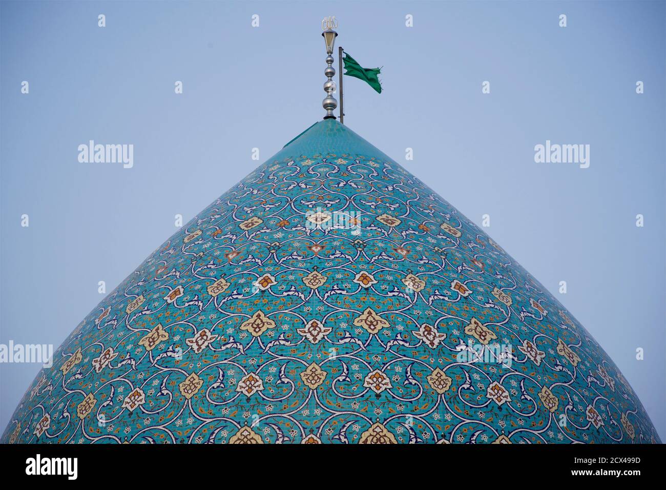 Tiled dome of the mosque in Khur, Iran Stock Photo - Alamy