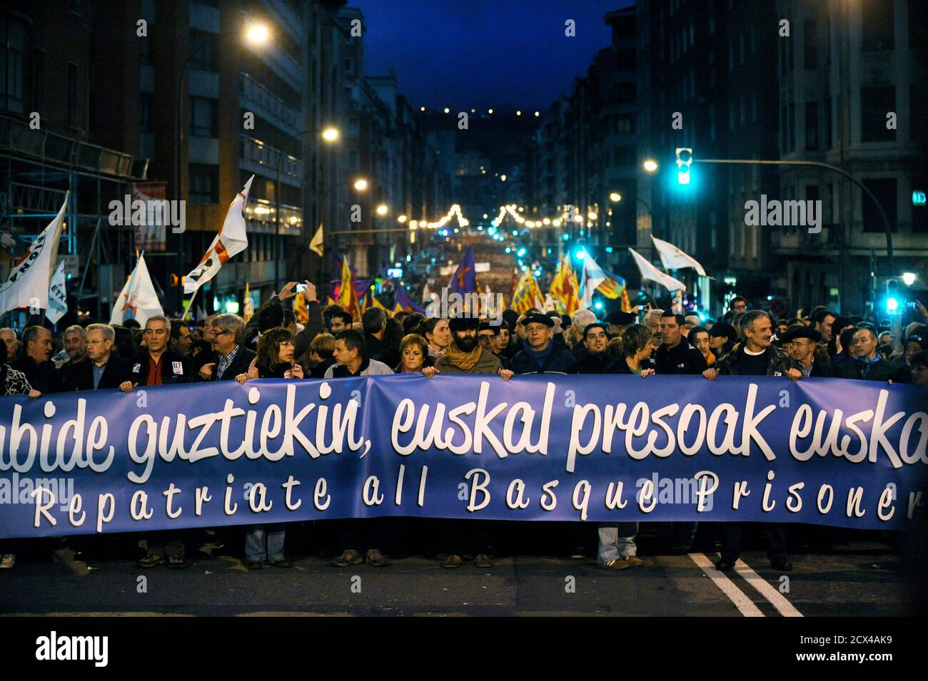 Basque nationalist demonstration in bilbao hi-res stock photography and ...