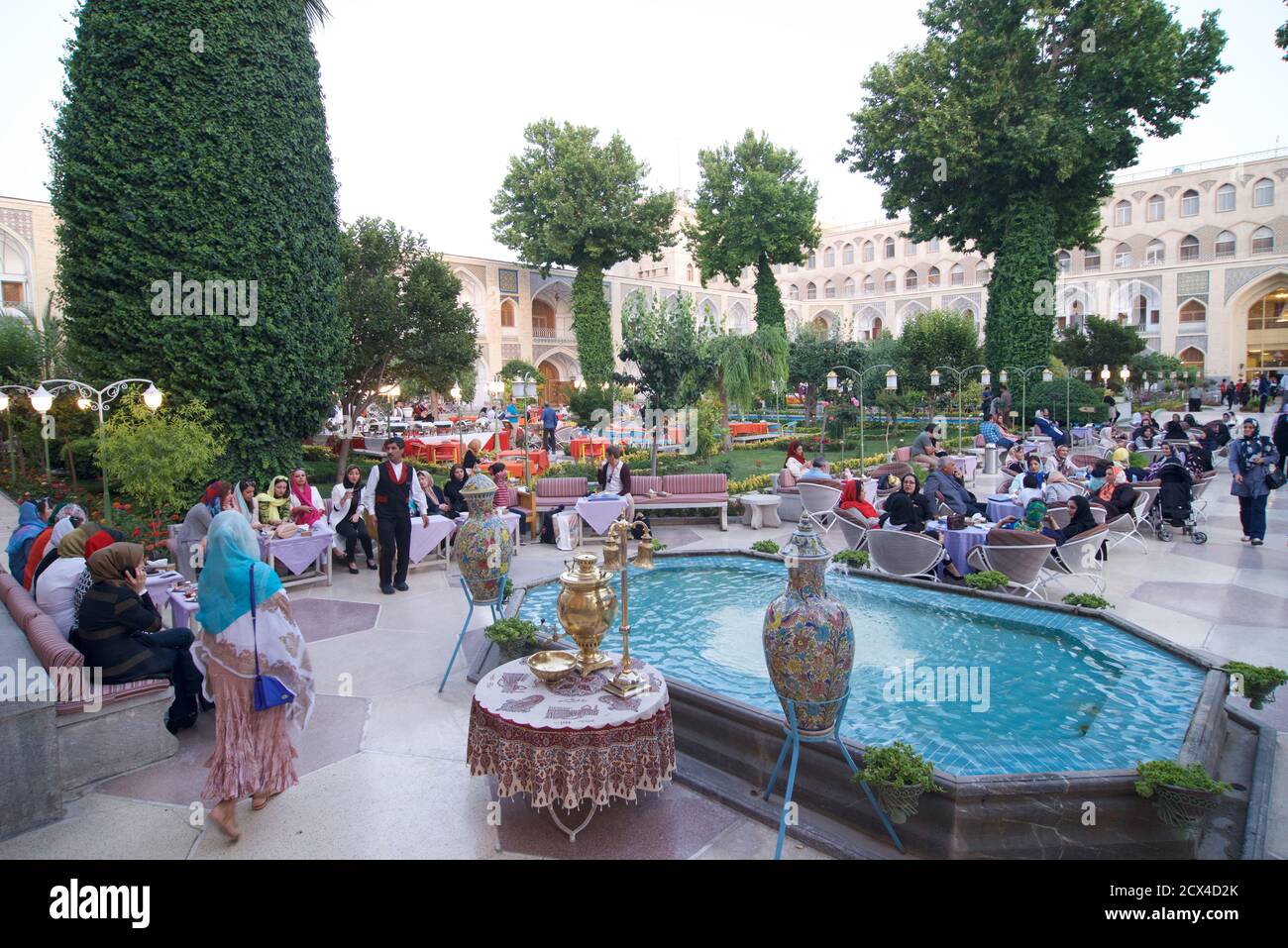 The Abbasi Hotel (formerly known as the Shah Abbas Hotel) gardens ...