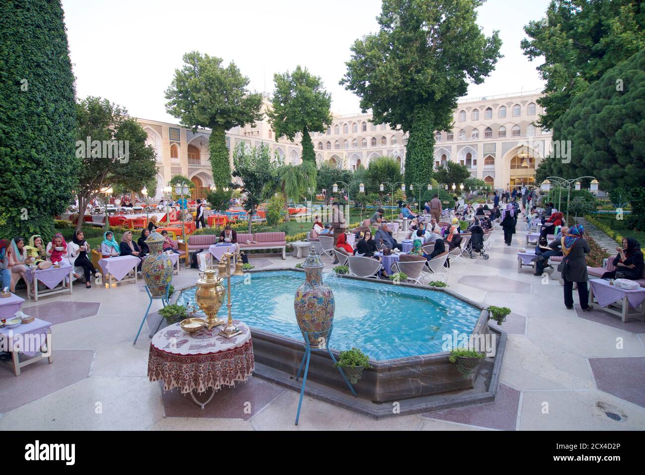 The Abbasi Hotel (formerly known as the Shah Abbas Hotel) gardens ...