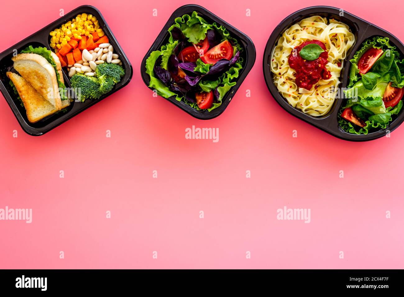 Layout of takeout food. Restaurant delivery menu background Stock Photo ...