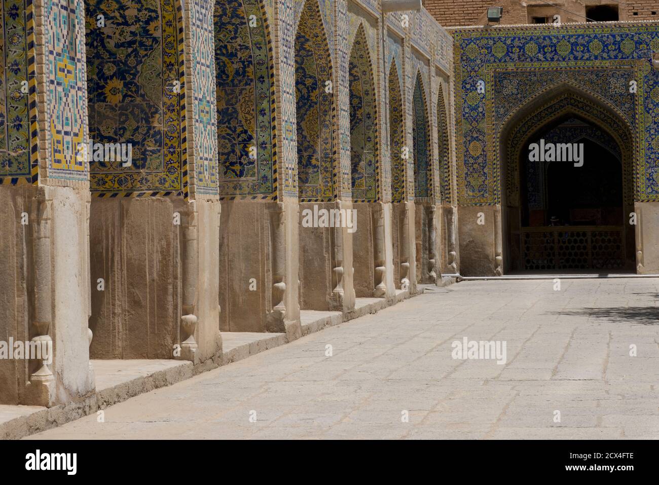 The attached madrassa at the The Shah Mosque also known as Imam Mosque ...