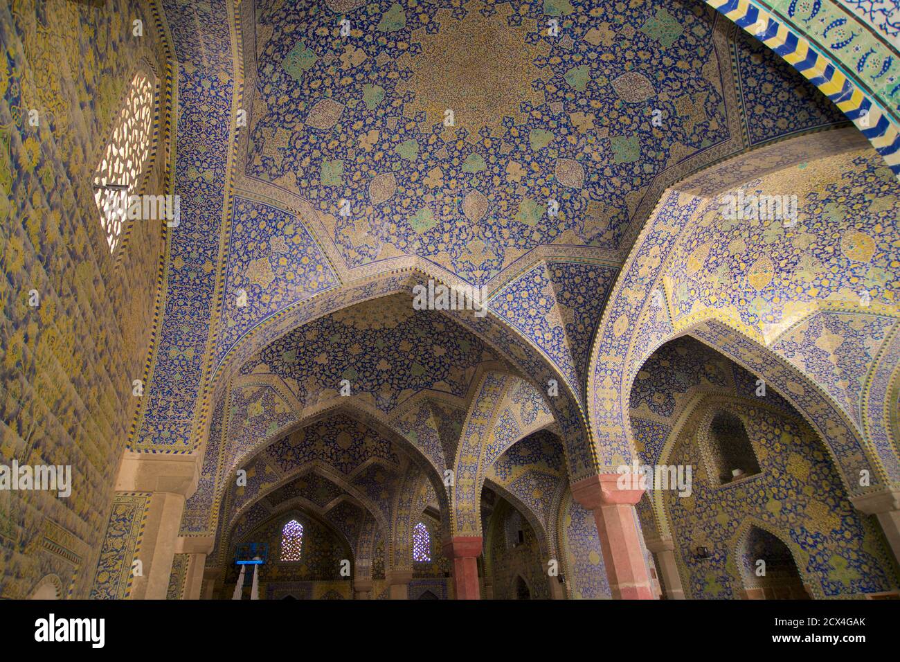 Vast interior of Shah Mosque also known as Imam Mosque and Jaame ...