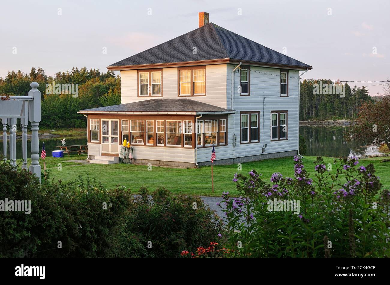 North America, East Coast, New England, Rockland, private house on ...