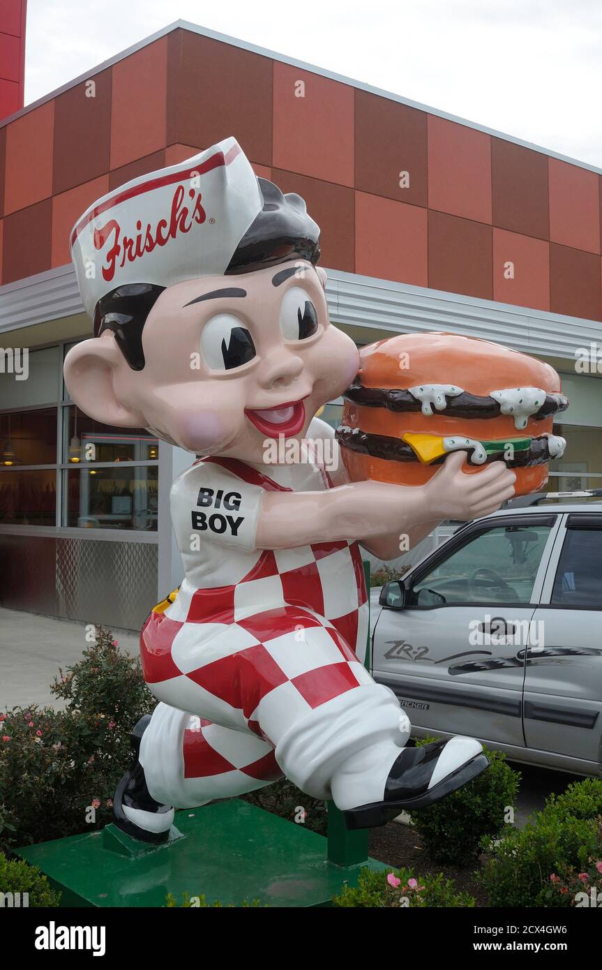 USA, southeastern, Kentucky, Winchester,Fast Food Sign, Big Boys Burger ...