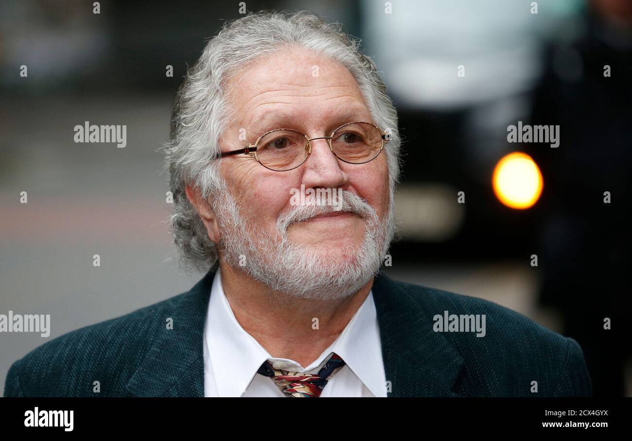 Radio dj dave lee travis arrives at southwark crown court hi-res stock ...