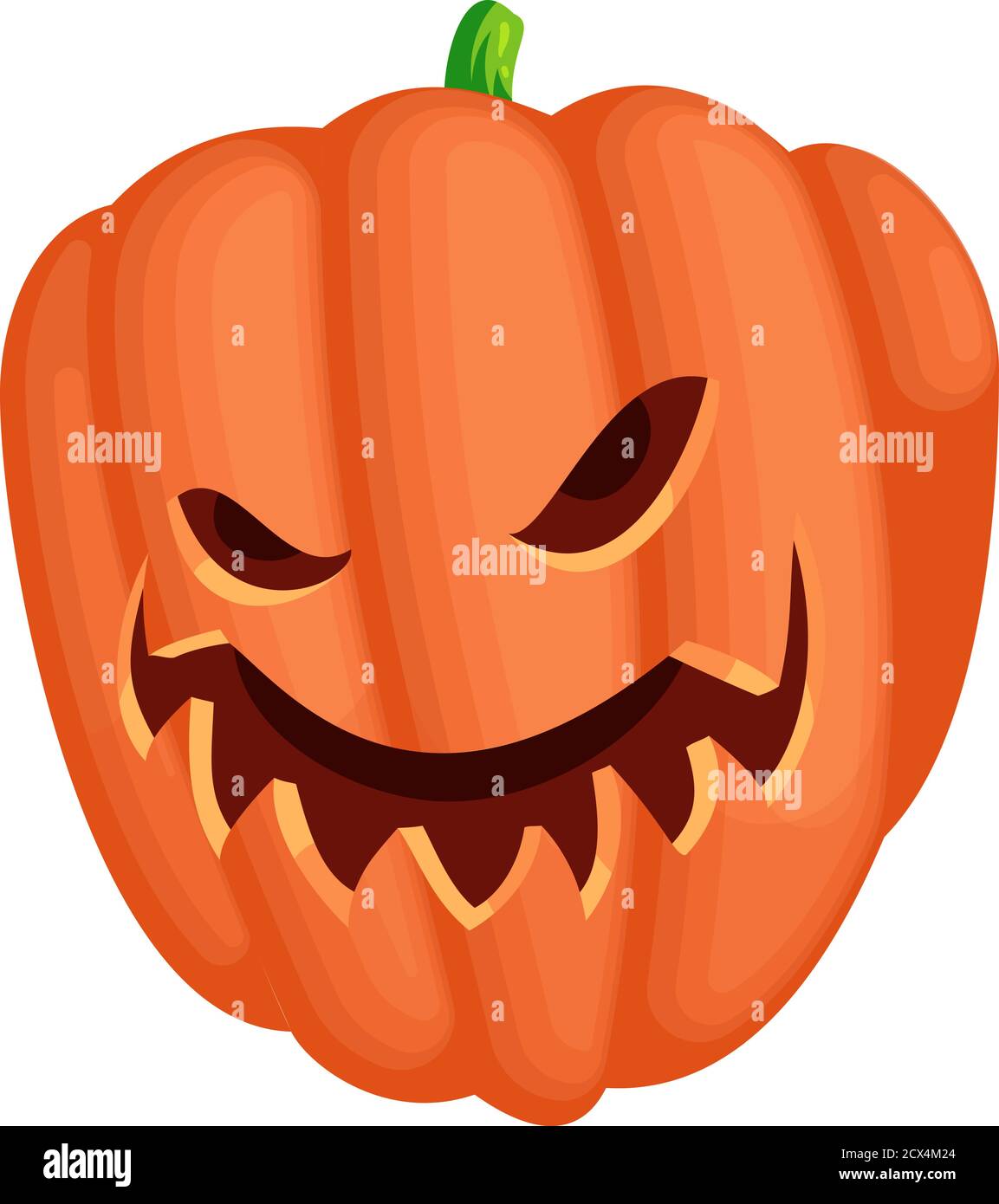 Spooky Halloween pumpkin vector illustration Stock Vector Image & Art ...