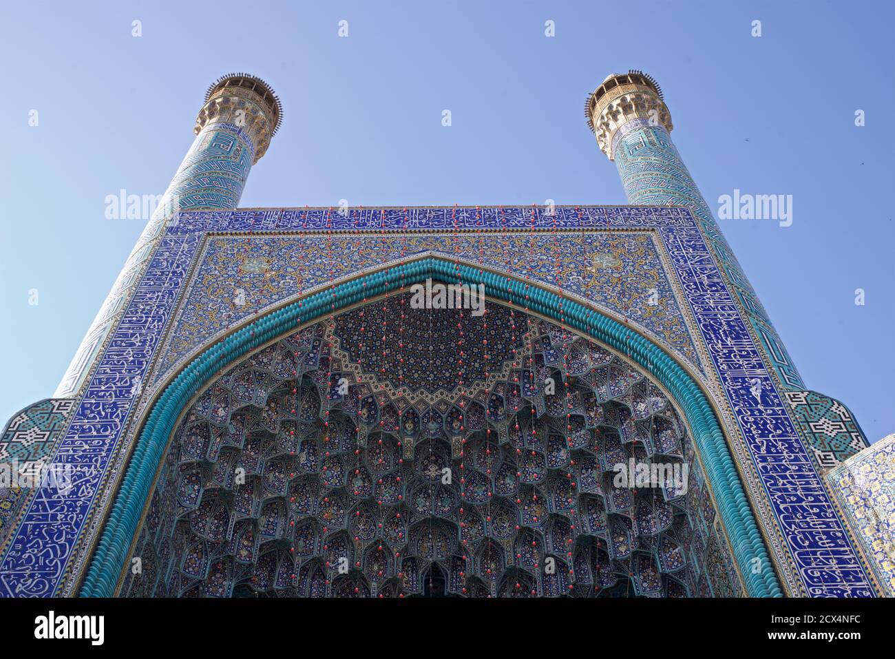 Architectural detail of iwan at Shah Mosque also known as Imam Mosque ...