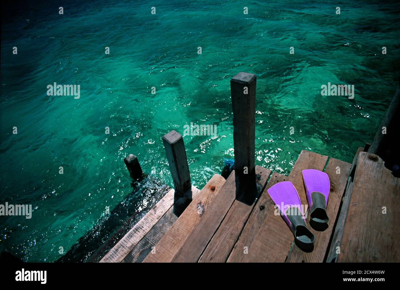 Turquoise waters off Pulau Menjangan, a popular dive spot and part of ...