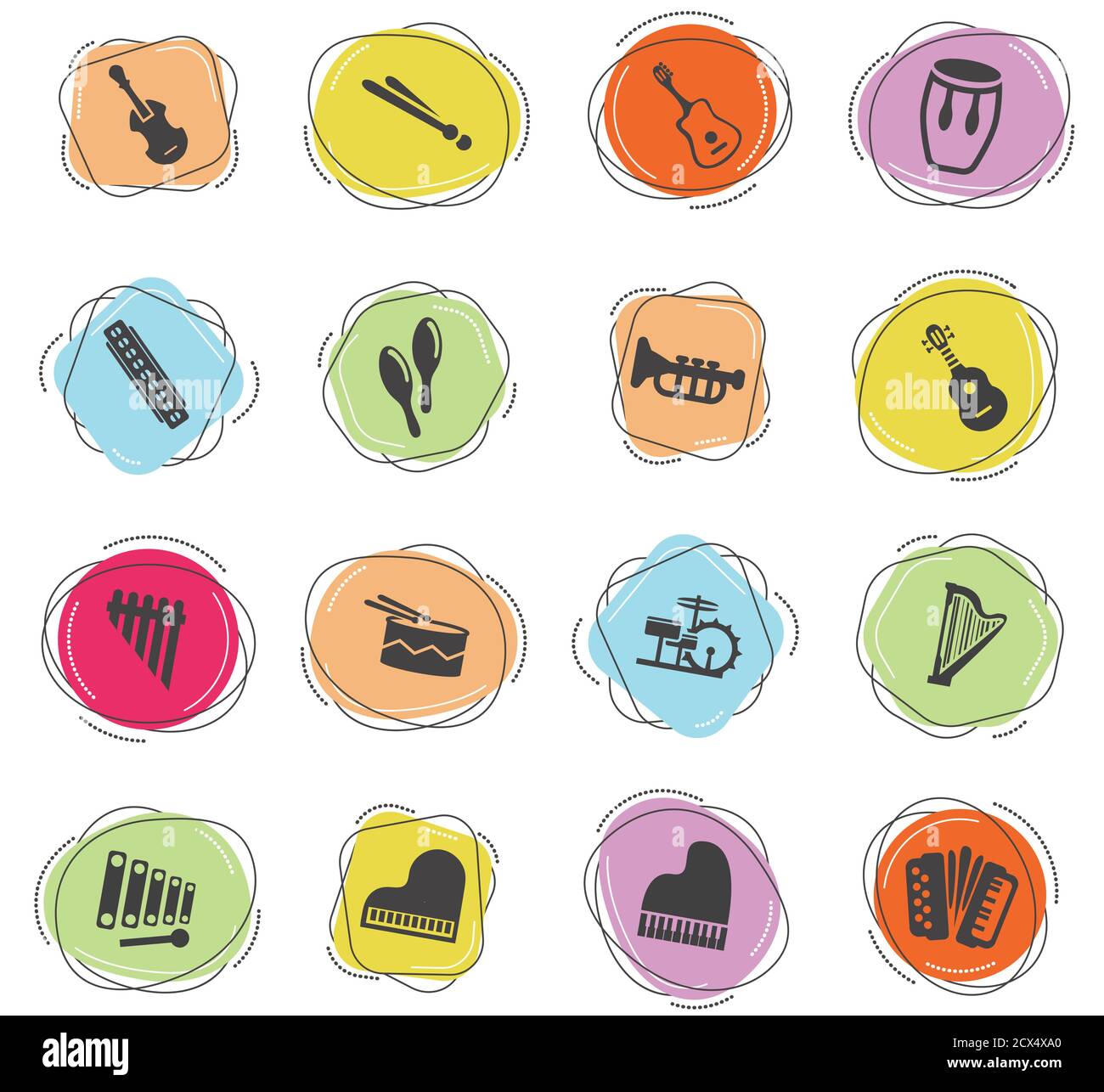 musical instruments icon set Stock Vector Image & Art - Alamy