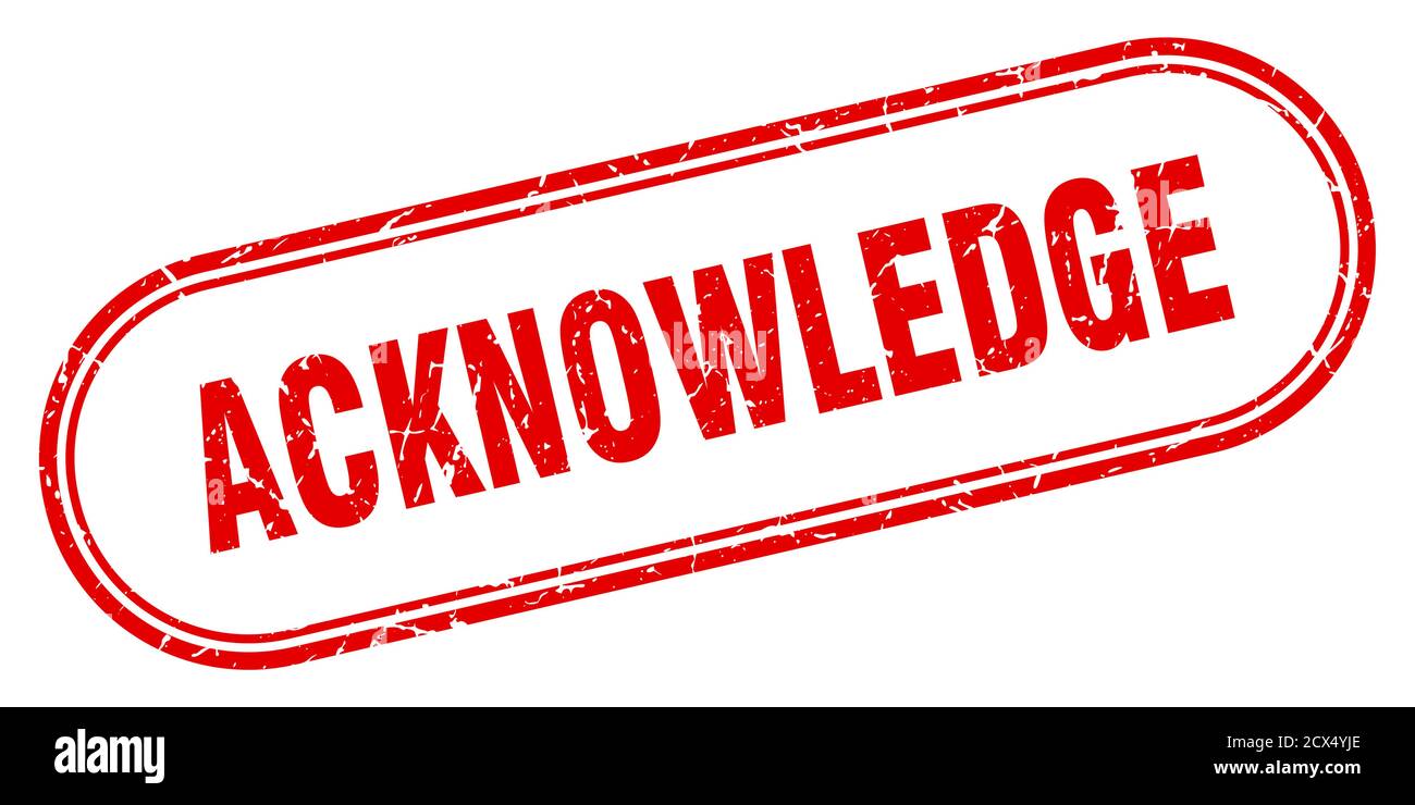 acknowledge stamp. rounded grunge sign on white background Stock Vector ...