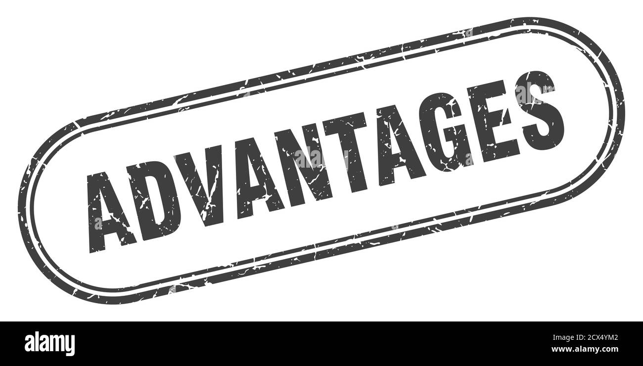 advantages stamp. rounded grunge sign on white background Stock Vector ...