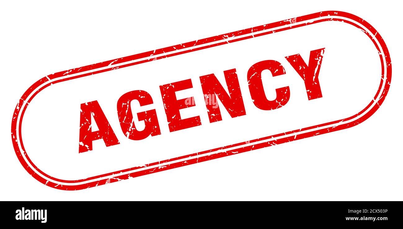 agency stamp. rounded grunge sign on white background Stock Vector ...