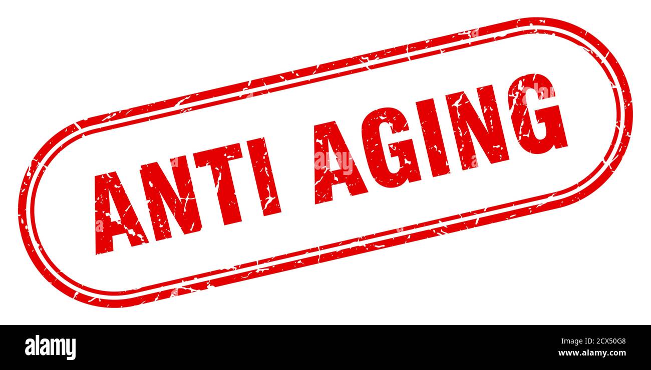 anti aging stamp. rounded grunge sign on white background Stock Vector ...