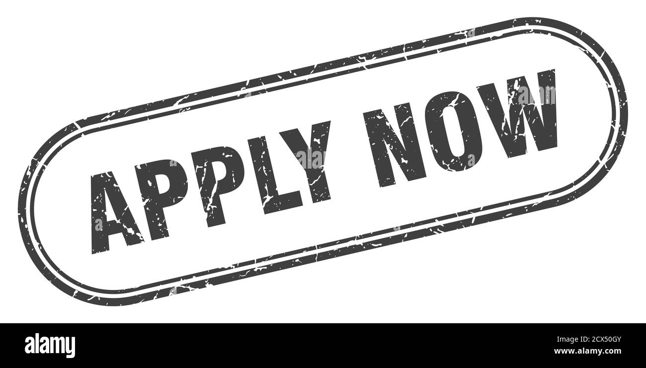 apply now stamp. rounded grunge sign on white background Stock Vector ...