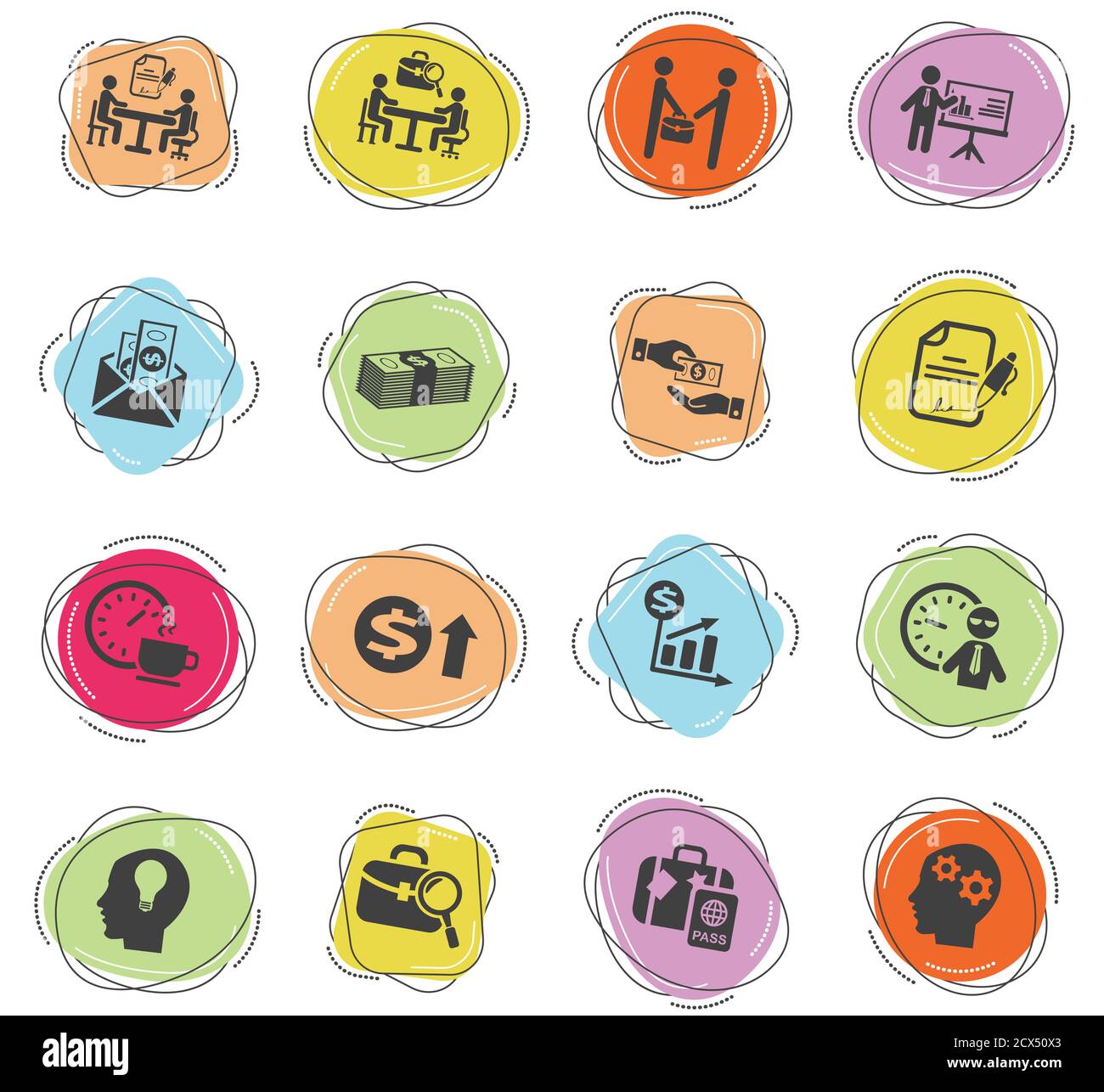 office life icon set Stock Vector Image & Art - Alamy