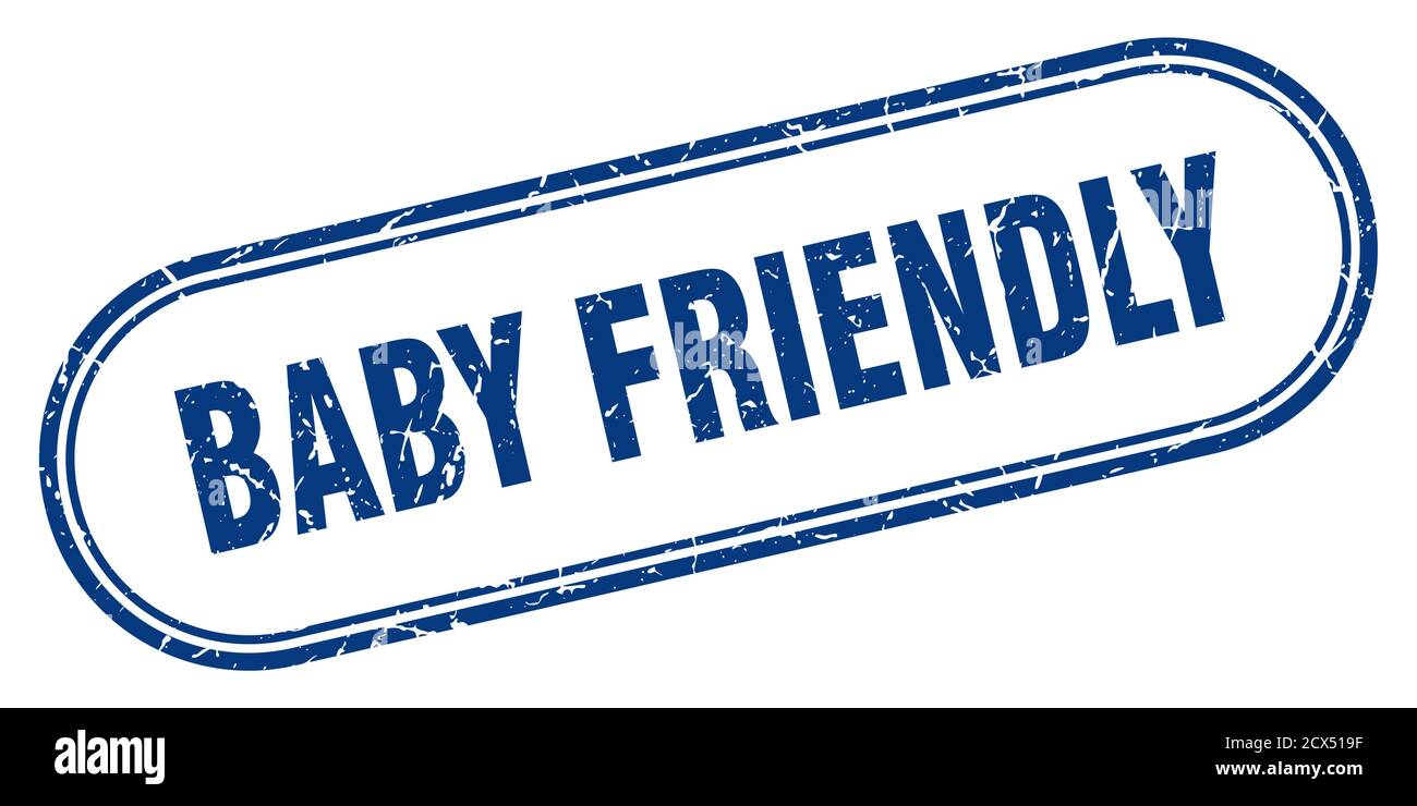 baby friendly stamp. rounded grunge sign on white background Stock ...