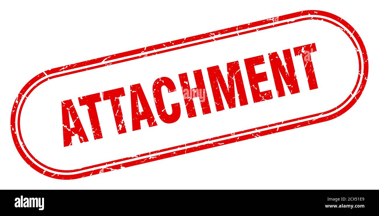 attachment stamp. rounded grunge sign on white background Stock Vector ...