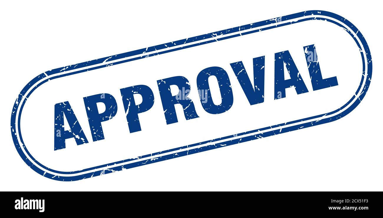 approval stamp. rounded grunge sign on white background Stock Vector ...