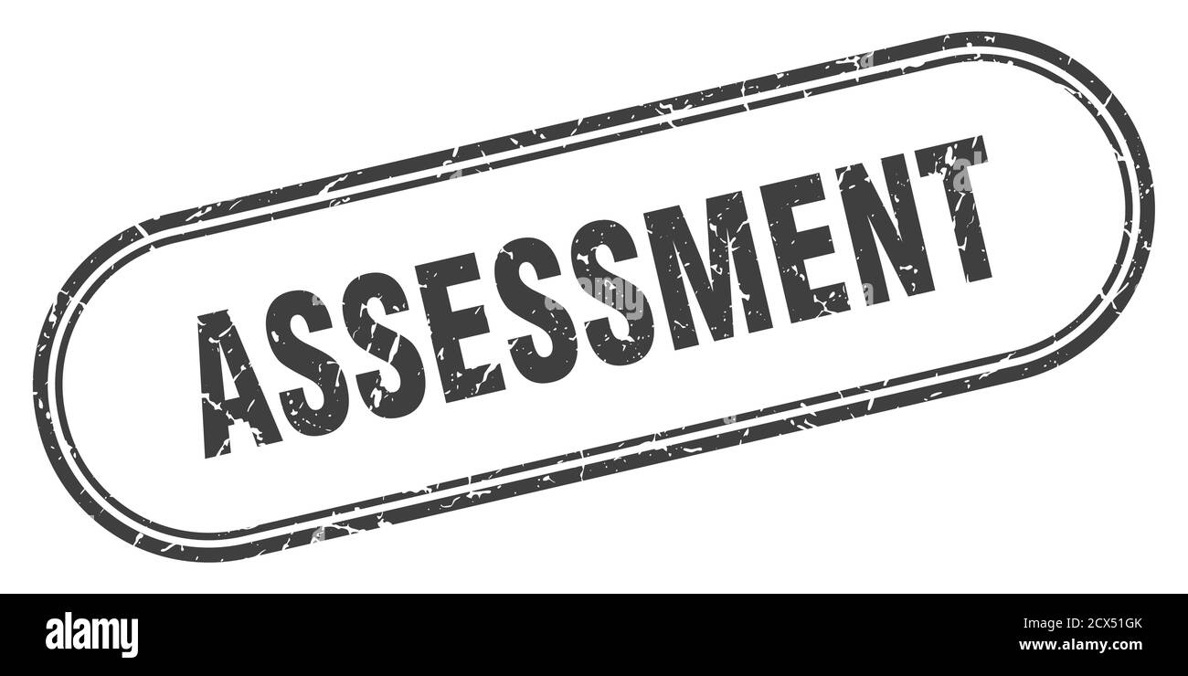 assessment stamp. rounded grunge sign on white background Stock Vector ...