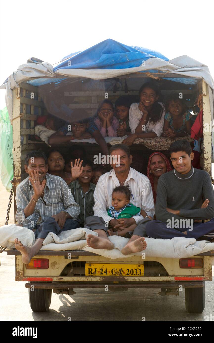 Overladen transport on a Rajasthani highway, India Stock Photo - Alamy